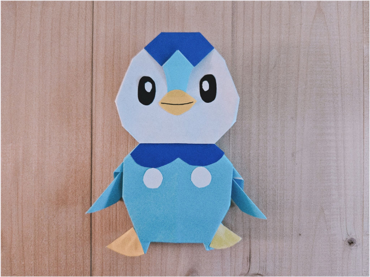 ポッチャマの折り紙は簡単！全身の折り方【ポケモン】 | かんたん工作・折り紙☆選り好み